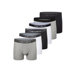 Camano Herren Boxershorts "Boxershorts Unterhosen Herren elastischer Gummibund ohne", Gr. S, schwarz-wei&szlig;, 95% Baumwolle, 5% Elasthan, Unterhosen
