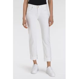 MAC Damen Straight-Jeans "SUE relax", wei&szlig;, Gr. 40, unifarben, Web, Obermaterial: 88% Baumwolle, 10% Polyester, 2% Elasthan, Jeans, im Four-Pocket