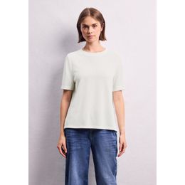 Damen T-Shirt, weiß, Gr. 44, STREET ONE STUDIO, unifarben, Stoff, 60% Viskose, 40% Polyester, Shirts, aus elastischem Materialmix