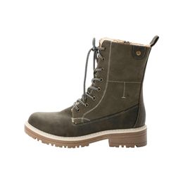 sheego Damen Stiefelette, Gr. 37, gr&uuml;n, Leder, Schuhe