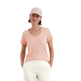 Marc O'Polo T-Shirt MARC O'POLO "aus Organic Cotton Single Jersey", Damen, Gr. XXS, m304, Obermaterial: 100% Baumwolle, unifarben, Basic, skinny fit, tiefer Rundhals, normaler Saum, Shirts T-Shirt