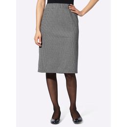 Classic Basics Damen Jerseyrock, schwarz-wei&szlig;, Gr. 20, gemustert, kariert, unifarben, 95% Polyester, 5% Elasthan, R&ouml;cke