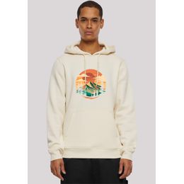 F4NT4STIC Herren Kapuzenpullover "Sonnenuntergang Berglandschaft", wei&szlig;, Gr. L, Obermaterial: 65% Baumwolle, 35% Polyester, Pullover, Premium Qualit&auml;t