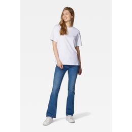 Mavi Damen Rundhalsshirt "SHORT SLEEVE TEE", wei&szlig;, Gr. L, bedruckt, Jersey, 100% Baumwolle, Shirts, Basic T-Shirt