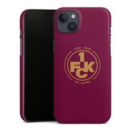 DeinDesign iPhone 14 Plus Handy Premium Case Smartphone Handyh&uuml;lle Schutzh&uuml;lle gl&auml;nzend 125 Jahre 1. Fc Kaiserslautern 1. Fck Premium Case