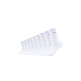 Camano Damen Socken "Tennissocken 9er Pack", Gr. 35, wei&szlig;, 80% Baumwolle, 17% Polyester, 2% Polyamid, 1% Elasthan, uni, Socken