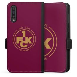 DeinDesign Galaxy A50 Handy Klapph&uuml;lle Handyh&uuml;lle aus Kunst Leder schwarz Flip Case 125 Jahre 1. Fc Kaiserslautern 1. Fck Sideflip mit Lasche