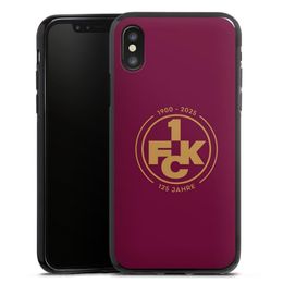 DeinDesign iPhone X Handy Silikon H&uuml;lle Case schwarz Handyh&uuml;lle 125 Jahre 1. Fc Kaiserslautern 1. Fck