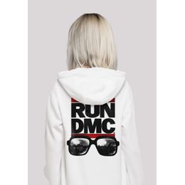 F4NT4STIC Damen Kapuzenpullover "Run DMC Glasses NYC", wei&szlig;, Gr. XXL, Obermaterial: 65% Baumwolle, 35% Polyester, Pullover, Premium Qualit&auml;t