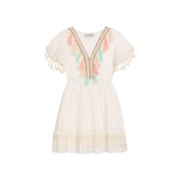 DANAMADE M&auml;dchen Sommerkleid "DANAMADE Dresses DNILA", wei&szlig;, Gr. 116, Oberstoff: 100% Viskose Futter: 100% Baumwolle, Kleider