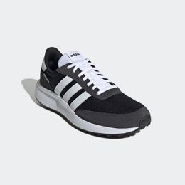 Herren Sneaker "RUN 70S", adidas Sportswear, Gr. 40, schwarz-weiß, Leder, Textil, Schuhe