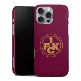 DeinDesign iPhone 16 Pro Max Handy Premium Case Smartphone Handyh&uuml;lle Schutzh&uuml;lle gl&auml;nzend 125 Jahre 1. Fc Kaiserslautern 1. Fck Premium Case