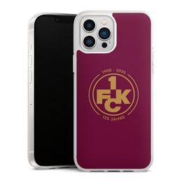 DeinDesign iPhone 13 Pro Max Handy Silikon H&uuml;lle Case transparent Handyh&uuml;lle 125 Jahre 1. Fc Kaiserslautern 1. Fck Silikon Case