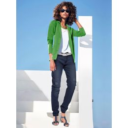 Heine Damen Jerseyblazer "Jersey-Blazer", gr&uuml;n, Gr. 46, 100% Baumwolle, Blazer