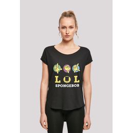 F4NT4STIC Damen T-Shirt "Spongebob Schwammkopf LOL", schwarz, Gr. XS, Obermaterial: 100% Baumwolle, Shirts, Damen,Premium