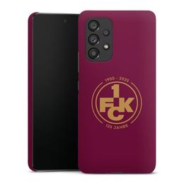DeinDesign Galaxy A53 5G Handy Premium Case Smartphone Handyh&uuml;lle Schutzh&uuml;lle gl&auml;nzend 125 Jahre 1. Fc Kaiserslautern 1. Fck Premium Case