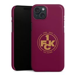 DeinDesign iPhone 15 Plus Handy Premium Case Smartphone Handyh&uuml;lle Schutzh&uuml;lle gl&auml;nzend 125 Jahre 1. Fc Kaiserslautern 1. Fck Premium Case