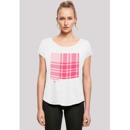 F4NT4STIC Damen T-Shirt "Karo Pink", wei&szlig;, Gr. S, Obermaterial: 100% Baumwolle, Shirts, Print