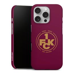 DeinDesign iPhone 16 Pro Handy Premium Case Smartphone Handyh&uuml;lle Schutzh&uuml;lle matt 125 Jahre 1. Fc Kaiserslautern 1. Fck Premium Case