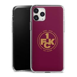 DeinDesign iPhone 11 Pro Max Handy Silikon H&uuml;lle Case transparent Handyh&uuml;lle 125 Jahre 1. Fc Kaiserslautern 1. Fck Silikon Case