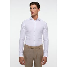 Eterna Herren Langarmhemd "SLIM FIT", weiß, Gr. 38, Twill, 59% Baumwolle, 41% Leinen, Hemden, EASY IRON (bügelleicht)