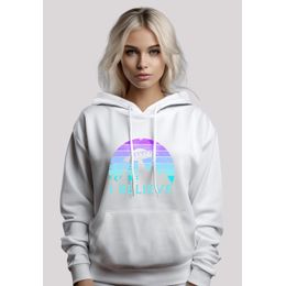 F4NT4STIC Damen Kapuzenpullover "I BELIEVE UFO Alien Raumschiff Retro", weiß, Gr. XXL, Obermaterial: 65% Baumwolle, 35% Polyester, Pullover, Premium
