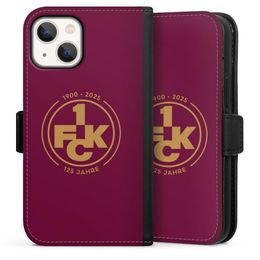 DeinDesign Galaxy A51 Handy Klapph&uuml;lle Handyh&uuml;lle aus Kunst Leder schwarz Flip Case 125 Jahre 1. Fc Kaiserslautern 1. Fck Sideflip mit Lasche