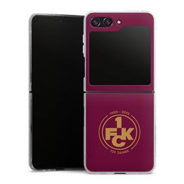 DeinDesign Galaxy Z Flip 5 Handy Hard Case Schutzh&uuml;lle transparent Smartphone Handy H&uuml;lle 125 Jahre 1. Fc Kaiserslautern 1. Fck Hard Case