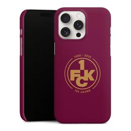 DeinDesign iPhone 15 Pro Max Handy Premium Case Smartphone Handyh&uuml;lle Schutzh&uuml;lle matt 125 Jahre 1. Fc Kaiserslautern 1. Fck Premium Case