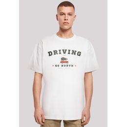 F4NT4STIC Damen T-Shirt "Driving Home Weihnachten", wei&szlig;, Gr. L, Obermaterial: 100% Baumwolle, Shirts, Weihnachten, Geschenk, Logo