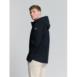 NO EXCESS Herren Kurzjacke "NO EXCESS Jacke mit Kapuze Jacket Mid Long Hooded", blau, Gr. XL, 100% Polyester, Jacken