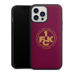 DeinDesign iPhone 13 Pro Max Handy Premium Silikon H&uuml;lle Handyh&uuml;lle schwarz Case 125 Jahre 1. Fc Kaiserslautern 1. Fck Silikon Premium Case