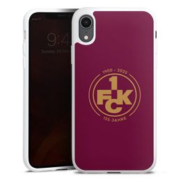 DeinDesign iPhone Xr Handy Silikon H&uuml;lle Case wei&szlig; Handyh&uuml;lle 125 Jahre 1. Fc Kaiserslautern 1. Fck Silikon Case