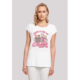 F4NT4STIC Damen T-Shirt "Have a Cup of Cheer Weihnachten", wei&szlig;, Gr. 4XL, Obermaterial: 100% Baumwolle, Shirts, Premium Qualit&auml;t,