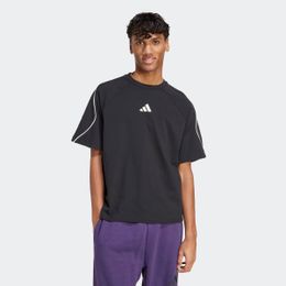 Damen T-Shirt "M STADIUM TEE", schwarz-wei&szlig;, Gr. XL, adidas Sportswear, Obermaterial: 100% Baumwolle, Shirts