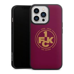 DeinDesign iPhone 13 Pro Handy Premium Silikon H&uuml;lle Handyh&uuml;lle schwarz Case 125 Jahre 1. Fc Kaiserslautern 1. Fck Silikon Premium Case
