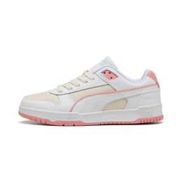 Puma Damen Sneaker "RBD GAME LOW", Gr. 41alpine snow, Puma weiß, pink fruit, Leder, mehrfarbig, Schuhe
