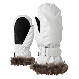 Ziener M&auml;dchen F&auml;ustlinge "LED MITTEN", wei&szlig;, Gr. 5, Kunstfaser, Handschuhe