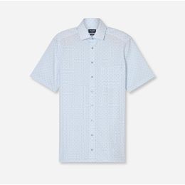 OLYMP Herren Kurzarmhemd "Luxor modern fit", wei&szlig;, Gr. 44, Web, Obermaterial: 100% Baumwolle, Hemden, mit mehrfarbigen Druck