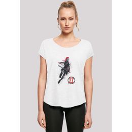 F4NT4STIC Damen T-Shirt "Marvel Avengers Endgame Painted Black Widow", wei&szlig;, Gr. XS, Obermaterial: 100% Baumwolle, Shirts, Damen,Premium