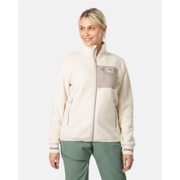 KARI TRAA Damen Fleecejacke "Rothe", wei&szlig;, Gr. M, mehrfarbig, 100% Polyester, Jacken, mit hohem Kragen und Frontrei&szlig;verschluss