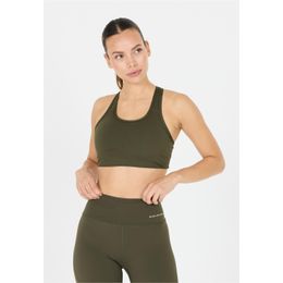 Endurance Damen Sport-BH "Alanie", Gr. XS, gr&uuml;n, 82% Polyester, 18% Elasthan, unifarben, BHs, mit bequemen Cups und Racerback-Design