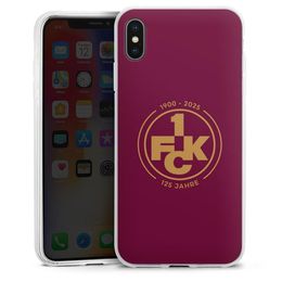 DeinDesign iPhone Xs Max Handy Silikon H&uuml;lle Case transparent Handyh&uuml;lle 125 Jahre 1. Fc Kaiserslautern 1. Fck Silikon Case