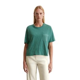 Marc O'Polo MARC O'POLO Damen T-Shirt "mit gewebter Brusttasche"m440, Basic, Gr. S, unifarben, Obermaterial: 100% Baumwolle, Shirts