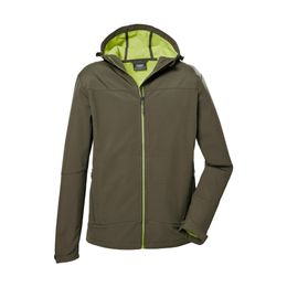 Killtec Herren Softshelljacke "MN SFTSHLL JCKT", gr&uuml;n, Gr. S, Oberstoff: Oberseite: 90% Polyester, 10% Elasthan, R&uuml;ckseite: 100% Polyester, Futter: