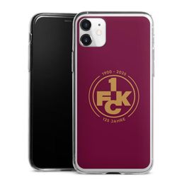 DeinDesign iPhone 11 Handy Slim Case Silikon Handyh&uuml;lle transparent H&uuml;lle extra d&uuml;nn 125 Jahre 1. Fc Kaiserslautern 1. Fck Silikon Slim Case