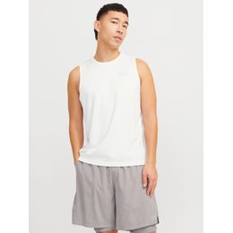 Jack & Jones JACK & JONES Herren Muskelshirt "JCOCNZ TANK TOP SN", weiß, Gr. XL, unifarben, Jersey, Obermaterial: 100% Polyester, Shirts