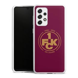 DeinDesign Galaxy A33 5G Handy Silikon H&uuml;lle Case wei&szlig; Handyh&uuml;lle 125 Jahre 1. Fc Kaiserslautern 1. Fck Silikon Case