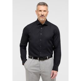 Eterna Herren Langarmhemd "SLIM FIT", schwarz, Gr. 44, Popeline, 100% Baumwolle, Hemden, NON IRON (b&uuml;gelfrei)