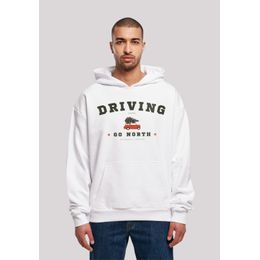 F4NT4STIC Herren Kapuzenpullover "Driving Home Weihnachten", weiß, Gr. M, Obermaterial: 100% Baumwolle, Pullover, Weihnachten, Geschenk, Logo